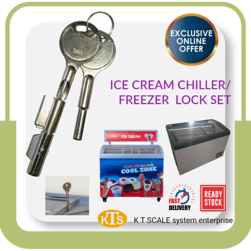 Ice Cream Freezer Lock With Key / Ice Cream Box Lock set With Key ...