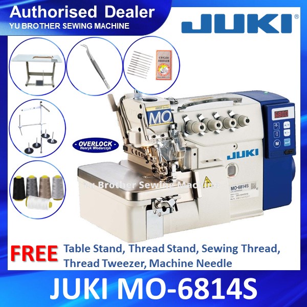 🌸Ready Stock🌸 Juki MO-6814S Direct Drive Industrial 4 Thread Overlock Machine / Mesin Jahit Tepi ...