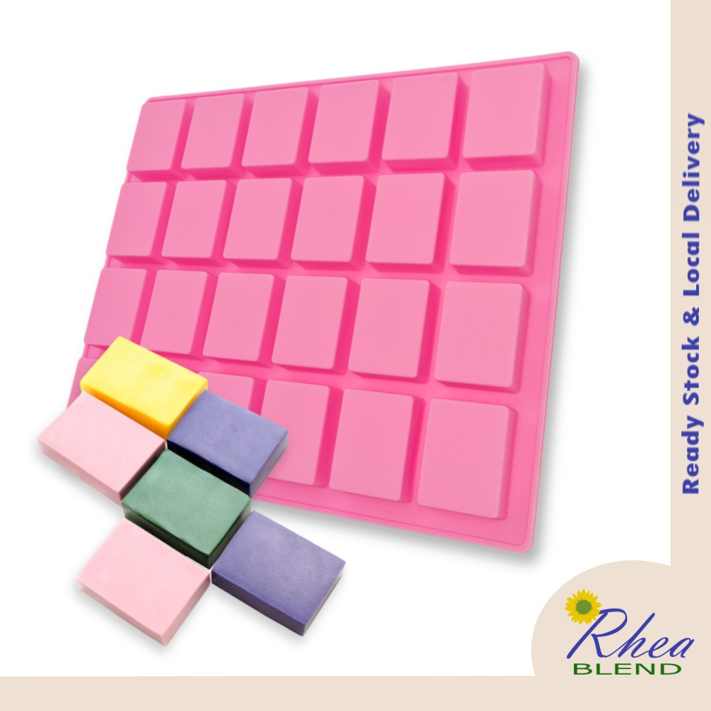 24 Cavity Rectangle Silicone Mould 15g Jelly Mold Soap Bar Granola Mini ...