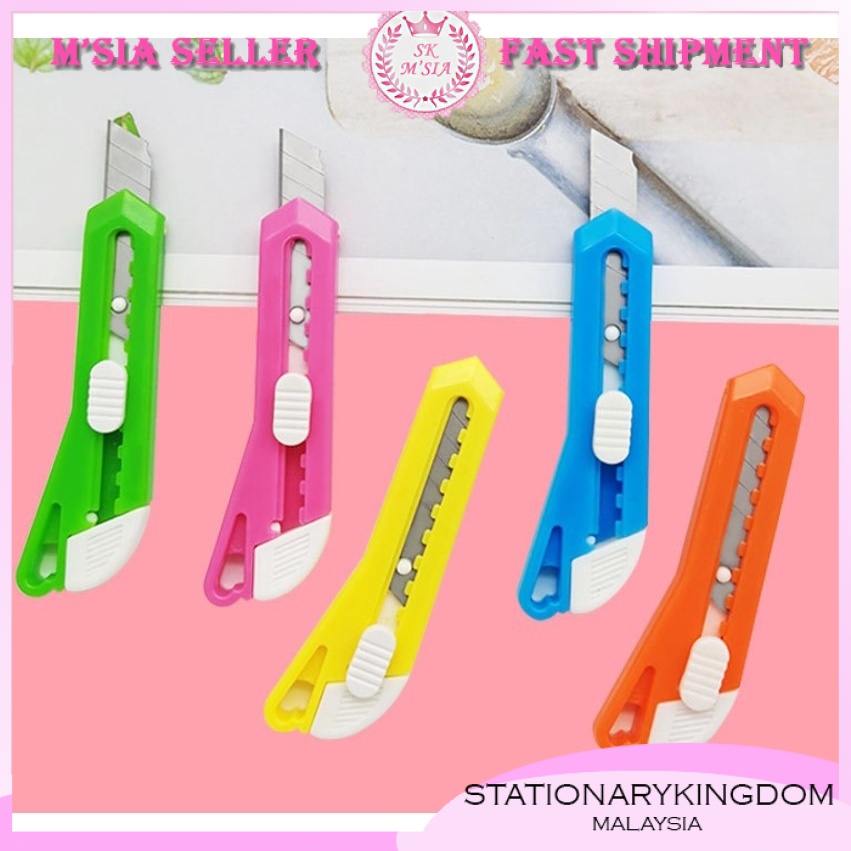 Mini Cutter Neon Colourful Candy Colour Small Paper Penknife | Shopee ...