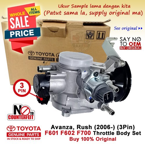 Avanza (2006-13) Throttle Body Set 22210-BZ081 F601 F602 F651 F652 F700 ...