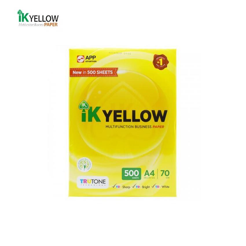 IK YELLOW MULTIFUNCTION BUSINESS A4 PAPER 70GSM 500 SHEETS 5 REAMS PROMO PAPER ONE a4 paper ...