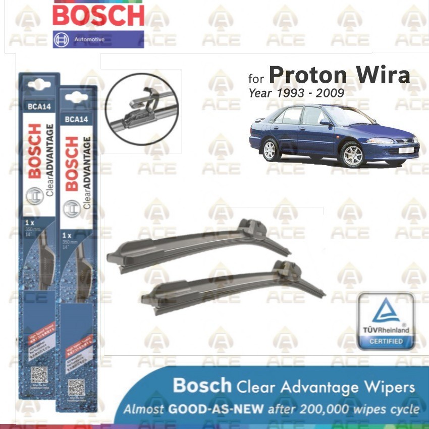 Bosch Clear Advantage U Hook Wiper Set for Proton Wira (20"/17") | Shopee Malaysia