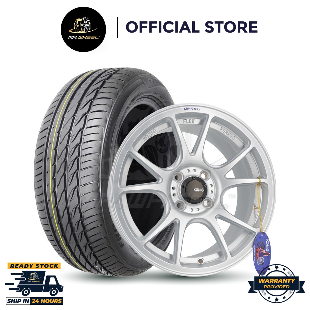 [Package Set] New Sport Rim Original KONIG FREEFORM(Flow Forming) 15 inch 7.5j 4x100 ET35 with ...