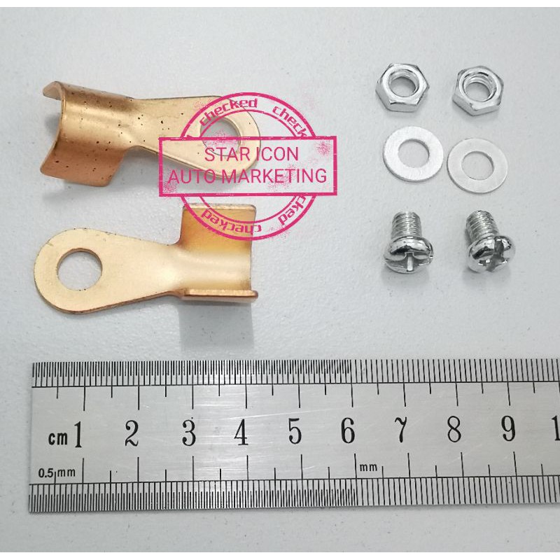 2pcs x Open Ring-Type Cable Wire Terminal Copper Lugs Earth Cable Lug ...