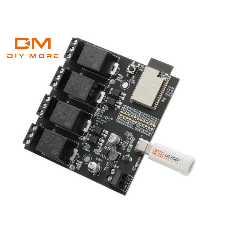 DIYMORE T-Relay ESP32 Chip DC5V 4-Groups Relay 4MB Flash IoT Relay ...