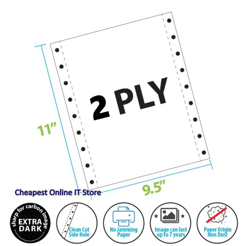 Computer Paper Form 2PLY 9.5 x 11 (500 SETS) for Dot Matrix Printer ...