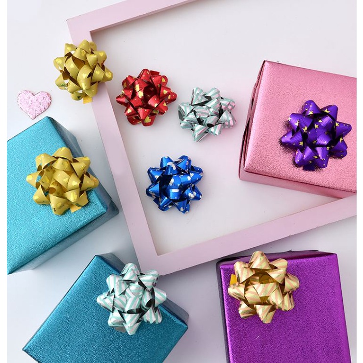 5pcs/pack Boxed PVC Star Lace Ribbon Christmas Gift Wrapping Gift Box ...