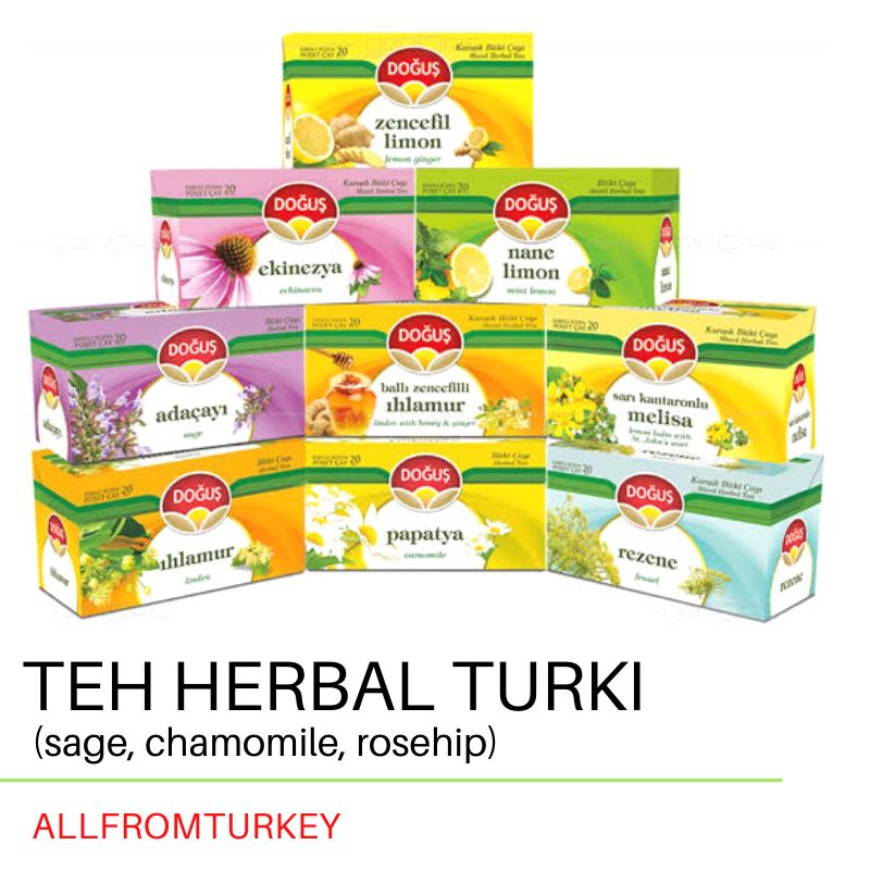 Turkish Sachet Herbal Tea | Chamomile Linden Fennel Diet Green Sage Tea ...