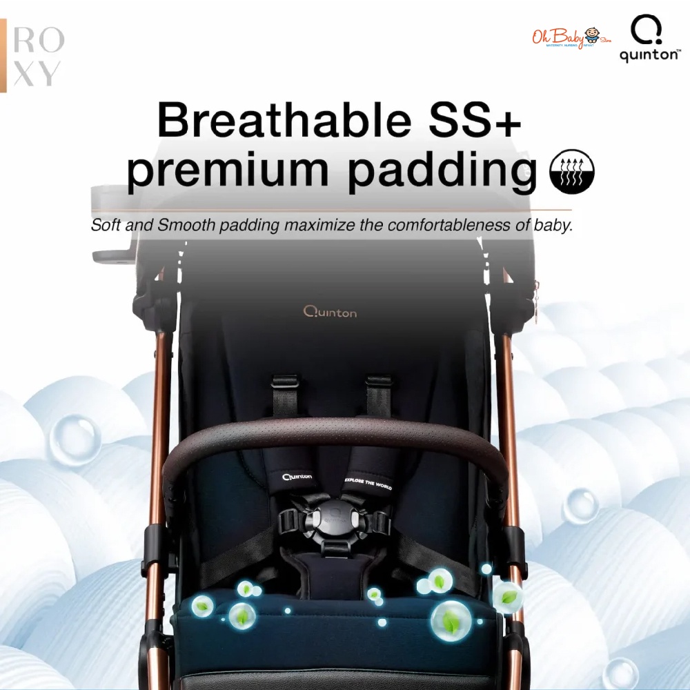 Quinton Roxy Auto Fold Compact / Cabin Size Stroller Newborn to 22kg ...