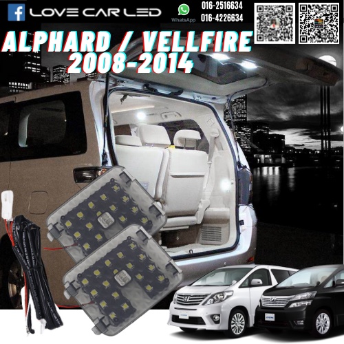 Toyota Alphard Vellfire AH30 AH20 Rear cargo Trunk White LED Lamp 2005 ...