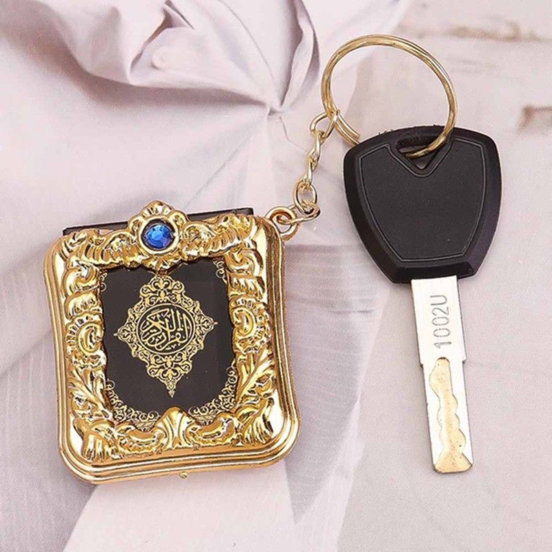 Muslim Keychain Resin Islamic Mini Quran Scripture Book KeyRing Key ...