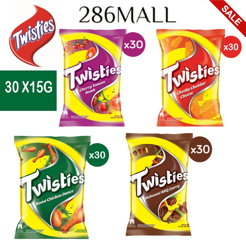 Twisties 30 Packs X 15G Flavored Cherry Tomato /Chicken Dance/Cheddar ...