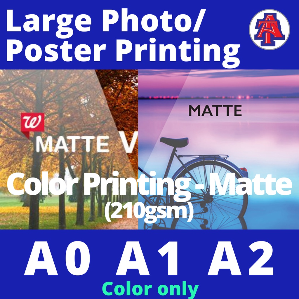 A1 Poster Printing│A0 A1 A2 Printing (Matte)│Large Format Inkjet Color ...