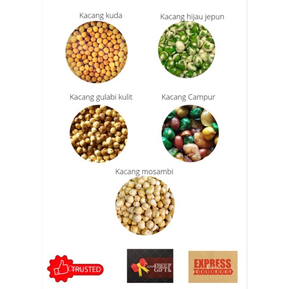 Kekacang pelbagai jenis Murah dan Dijamin sedap dengan harga borong ...