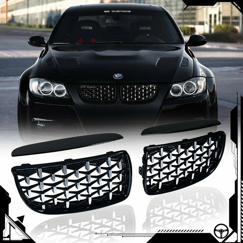 Diamond Meteor Grille for BMW E90 E91 325I 328I 335I Pre-LCI 2005-08 ...