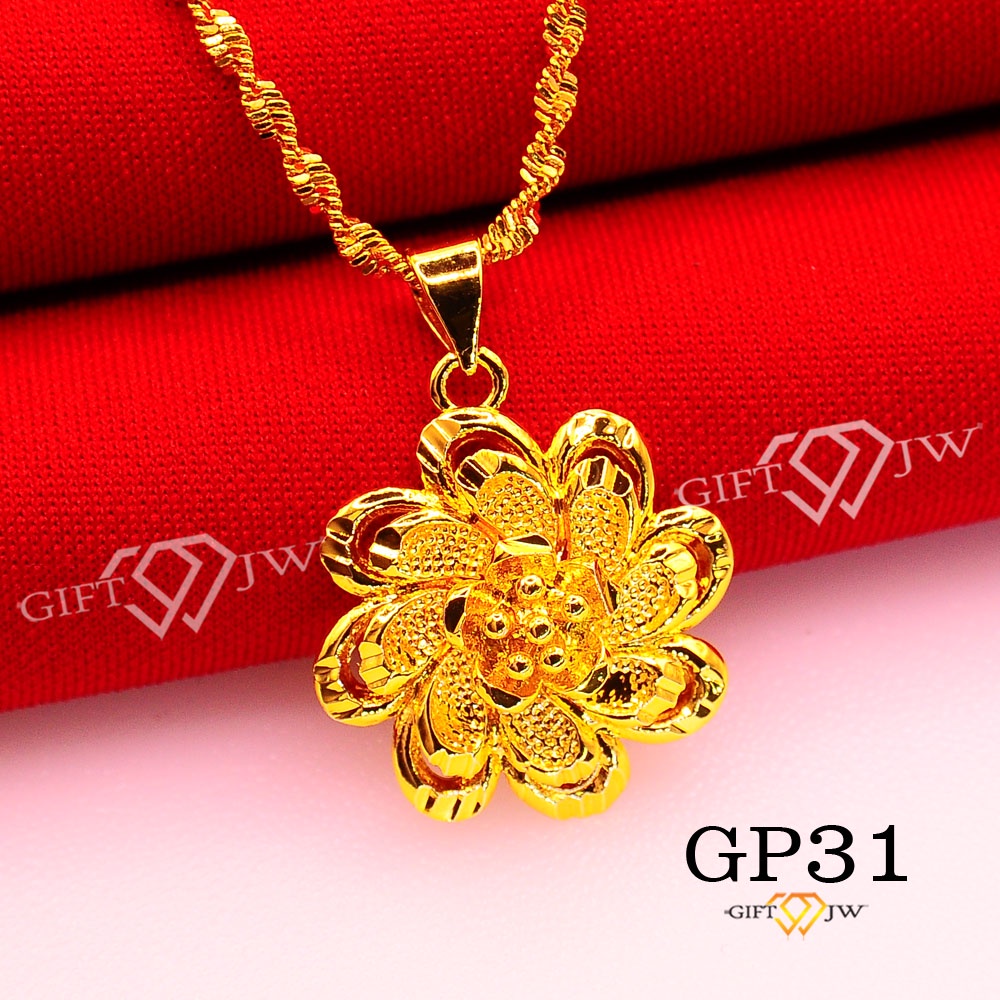 [FREE SHIPPING]- GP21 Rantai Emas Korea/Rantai Emas Plated/Rantai Leher ...