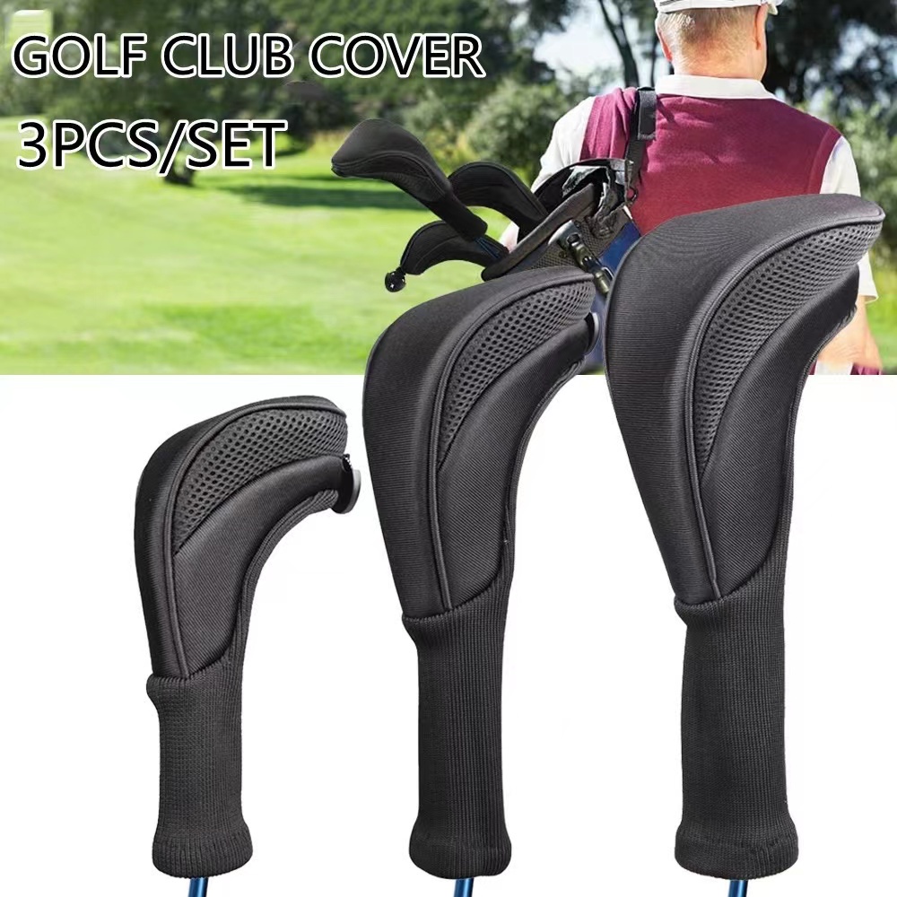 3pcs Golf Club Head Covers Woods Driver Long Interchangeable 1 3 5 7 ...