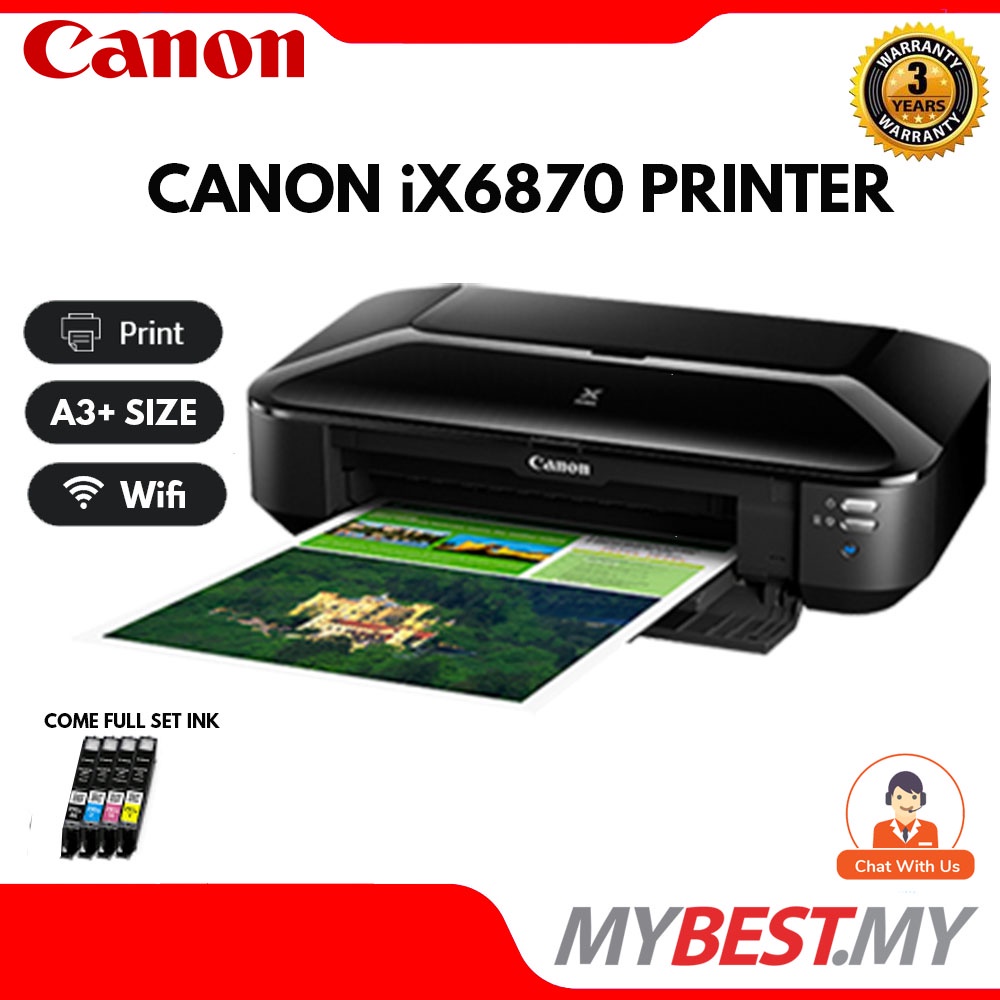 Canon PIXMA iX6870 / iX6770 A3 Inkjet Printer | Shopee Malaysia