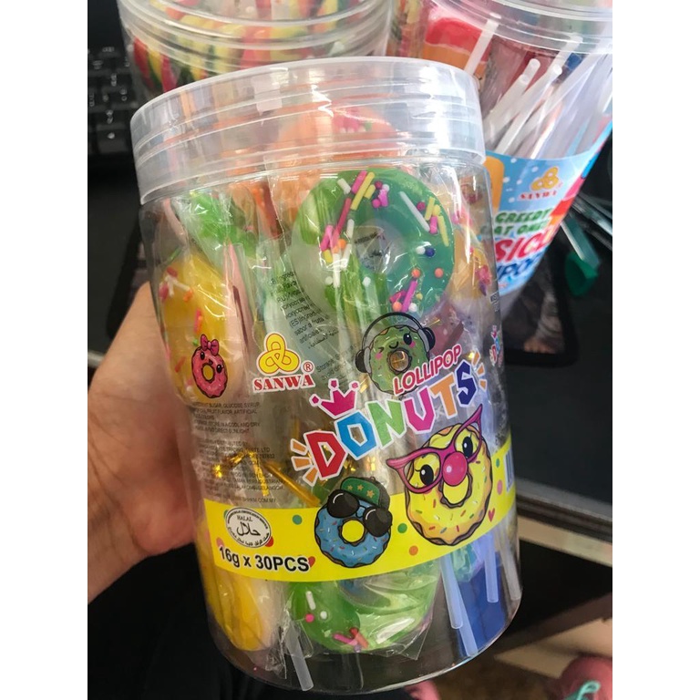 30 Pcs Sanwa Windmill/ Donut Donuts Doughnut/ Popsicle Lollipop Candy HALAL (LOCAL READY STOCKS ...