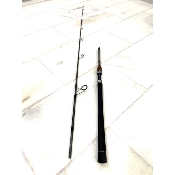 TORIKUMU ESA 7kaki 6kaki12-40lb 10-40lb solid carbon spinning rod patin ...