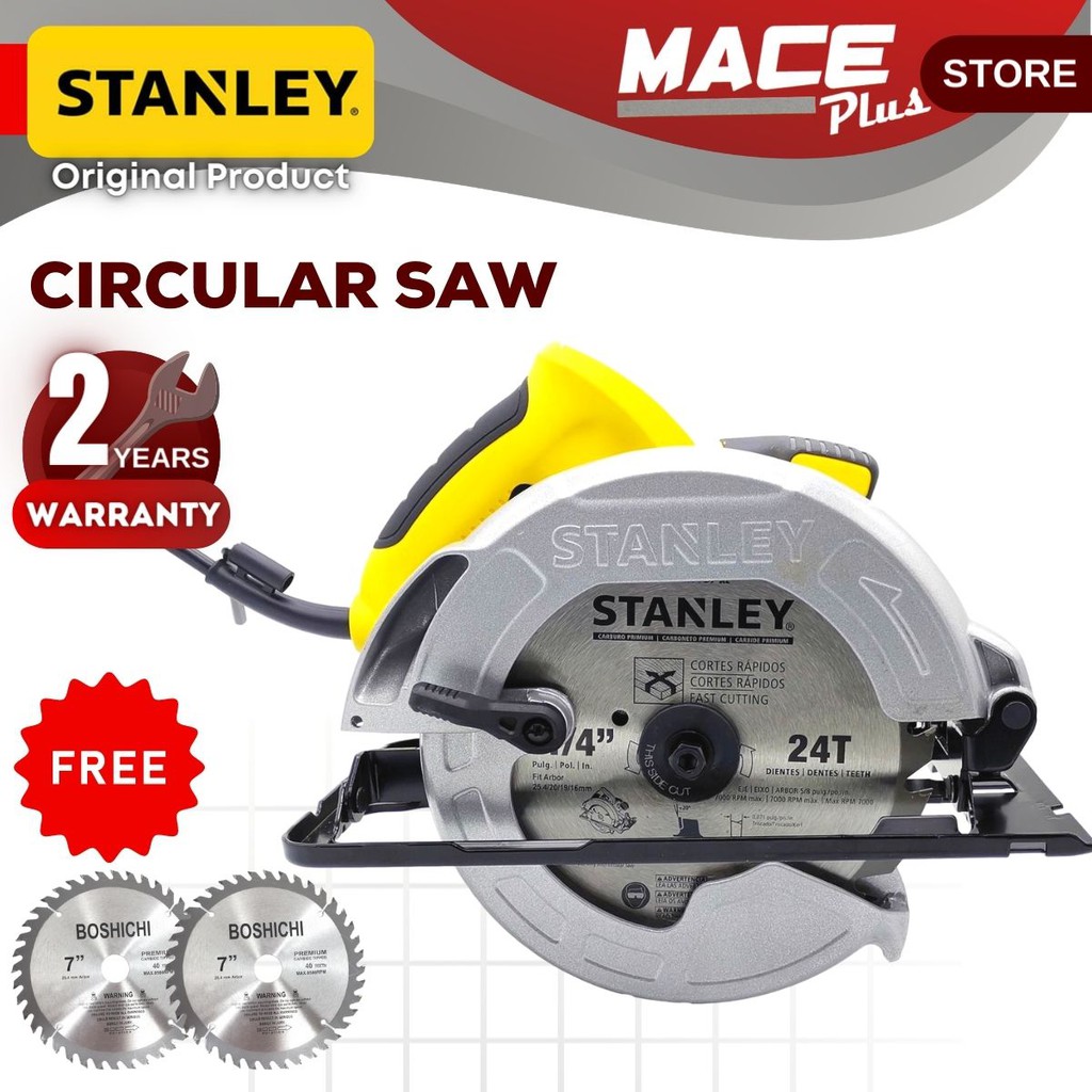 STANLEY SC16 Circular Saw Wood Cutter 1600W 7" / 185mm FOC 2Pcs 7" Saw ...
