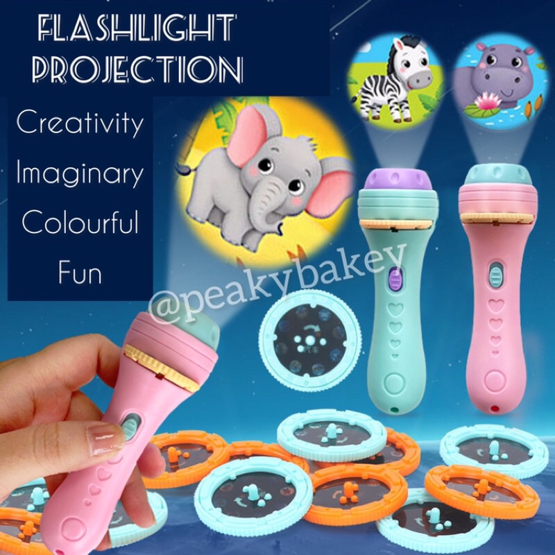 🔥STOCK CLEARANCE🔥 [Below RM5] Children's Projection Torchlight | Shopee ...