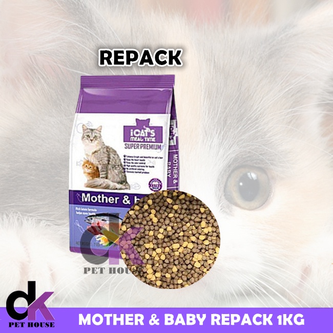 Icats Mother & Baby (Cat Food) REPACK 1KG | Shopee Malaysia