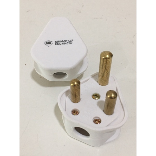 UMS 15A 250V PLUG TOP / 15AMP RESILIENT PLUG TOP #SIRIM #WHITE | Shopee ...