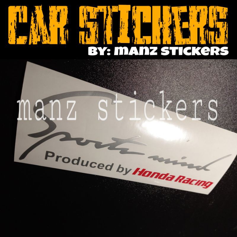 [24 HOURS SHIP] STIKER KERETA SPORTMIND PRODUCED BY HONDA RACING / CAR ...