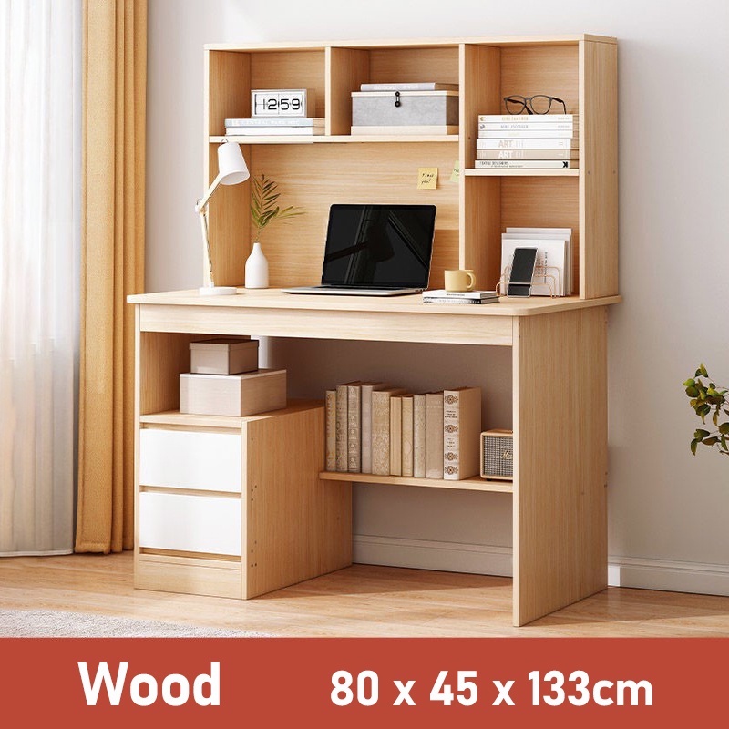 AH Computer Table Study Table& Book Shelf Study Table & Drawer Cabinet ...