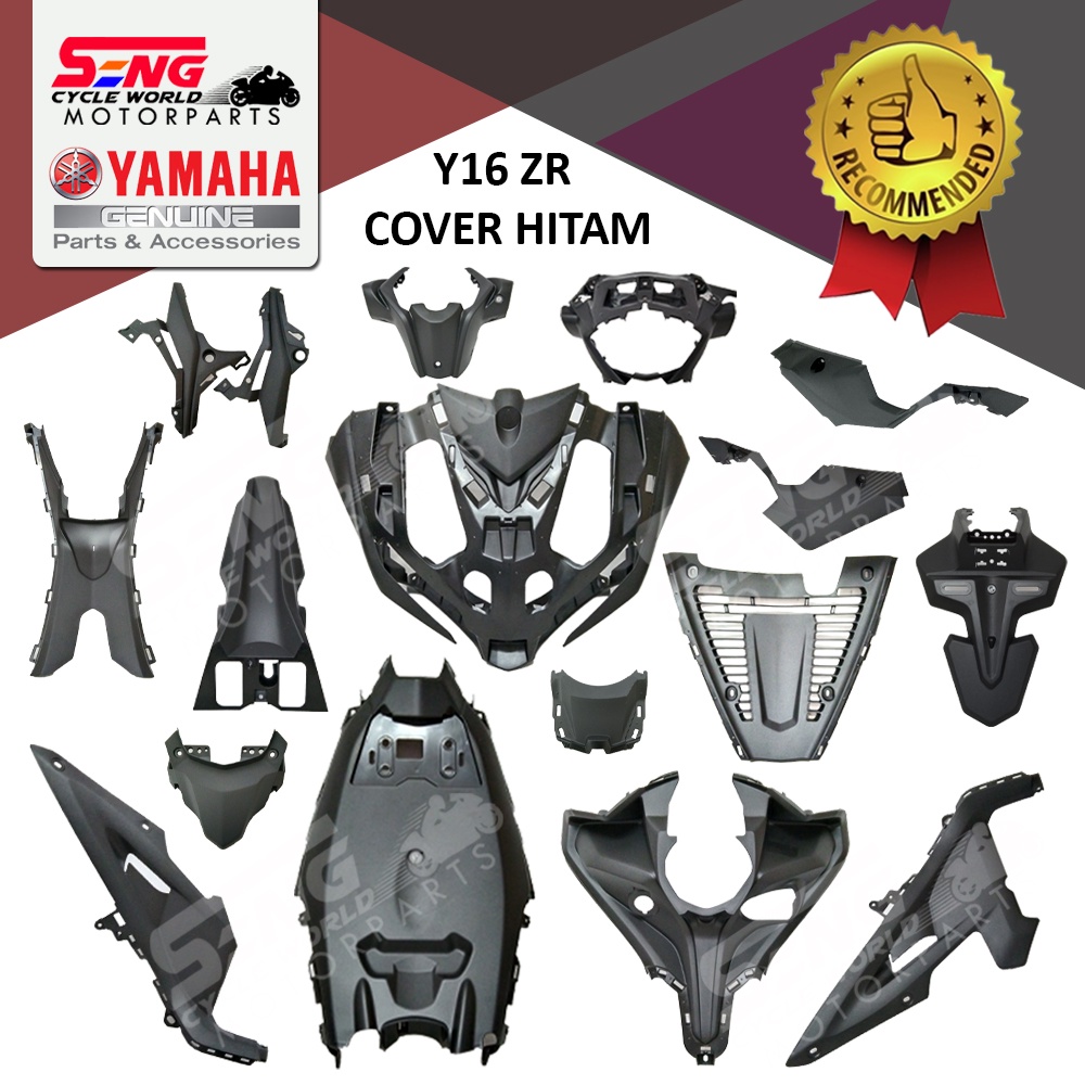 YAMAHA Y16 ZR FULL BODY COVER HITAM SET (BAX-F8400-00) ORIGINAL ...