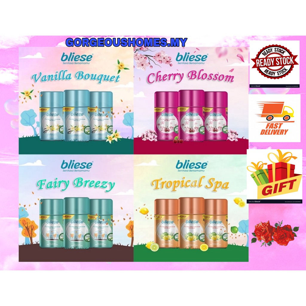 BLIESEMATIC REFILL AIR FRESHENERS AUTOMATIC SPRAY+FREE GIFF🎁 | Shopee ...