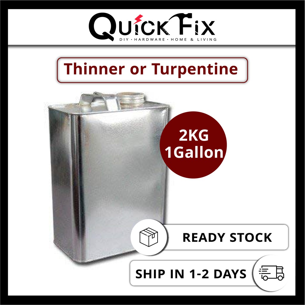 QuickFix [1 Gallon 2 KG] Thinner Solvent / Turpentine Minyak Tanah ...