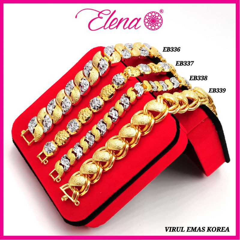 Elena Emas Korea Emas Sadur Gelang Tangan Dewasa/Budak ( EB336 )( EB337 )( EB338 )( EB339 ...