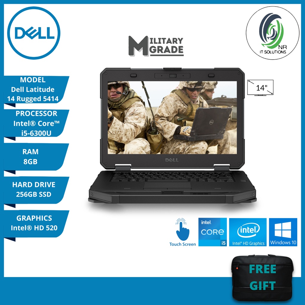 Dell Latitude 14 Rugged 5414 Military Grade laptop intel® Core™i5-6th ...