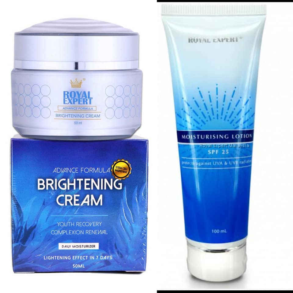 ROYAL EXPERT BRIGHTENING CREAM 50ML AND LOTION 100ML DS | Shopee Malaysia