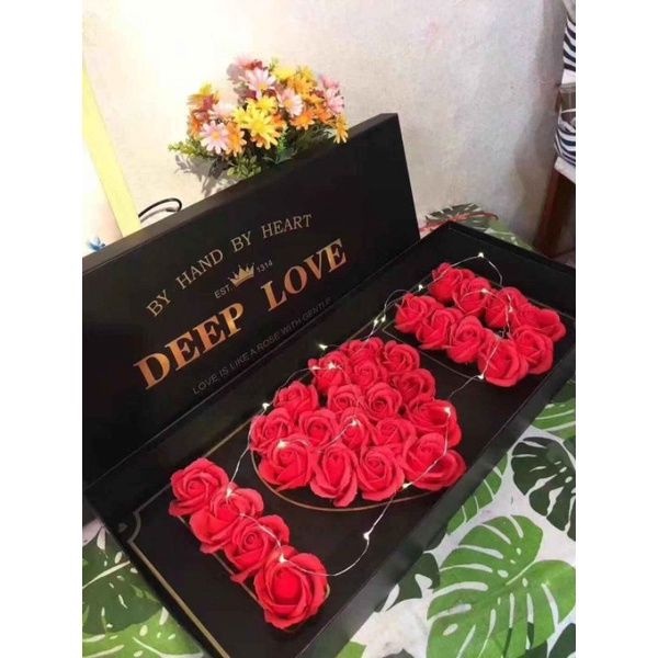 Large Gift Box With Foam Deep Love Box Kotak Bouquet Hadiah I LOVE U ...