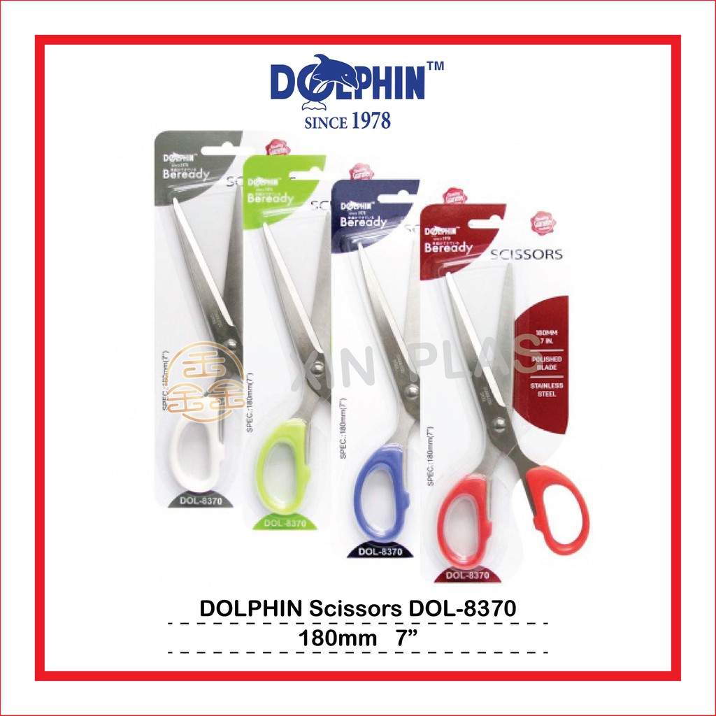 Dolphin Scissors 180mm 7" DOL-8370 | Shopee Malaysia