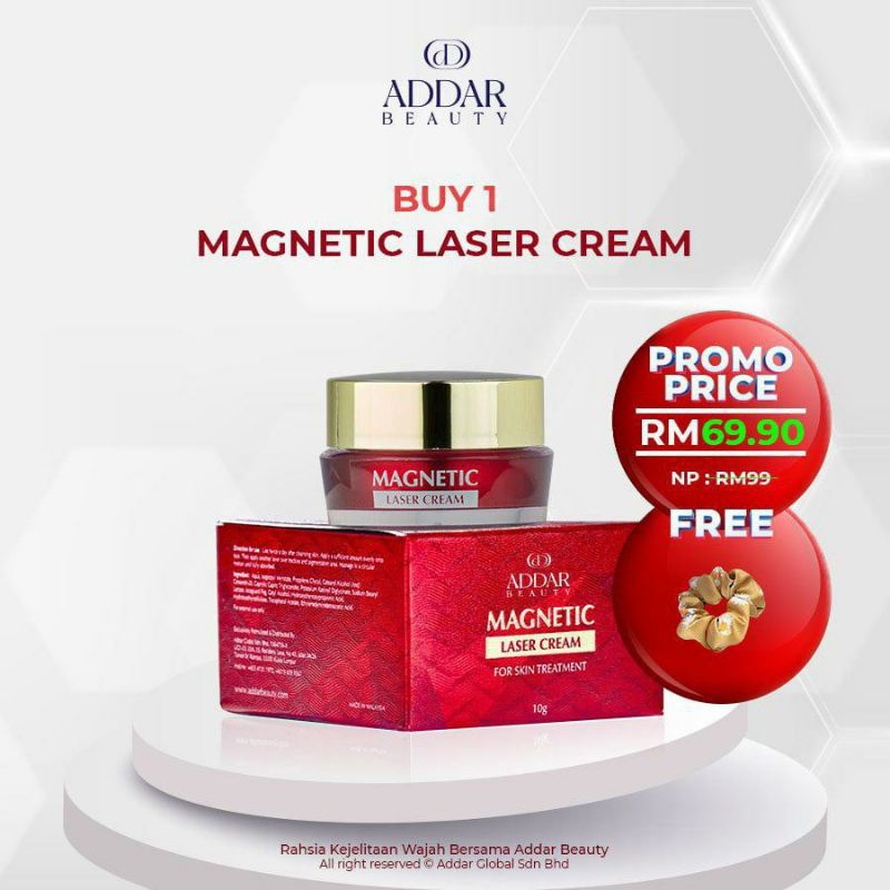 MAGNETIC LAZER CREAM/CREAM LAZER 💯 ADDAR BEAUTY ORIGANAL HQ | Shopee ...