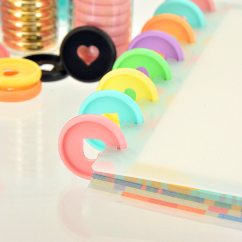 ITSYHPRO 50 Pcs 32mm Solid Heart Disc Binder for Notebooks Diy Loose ...