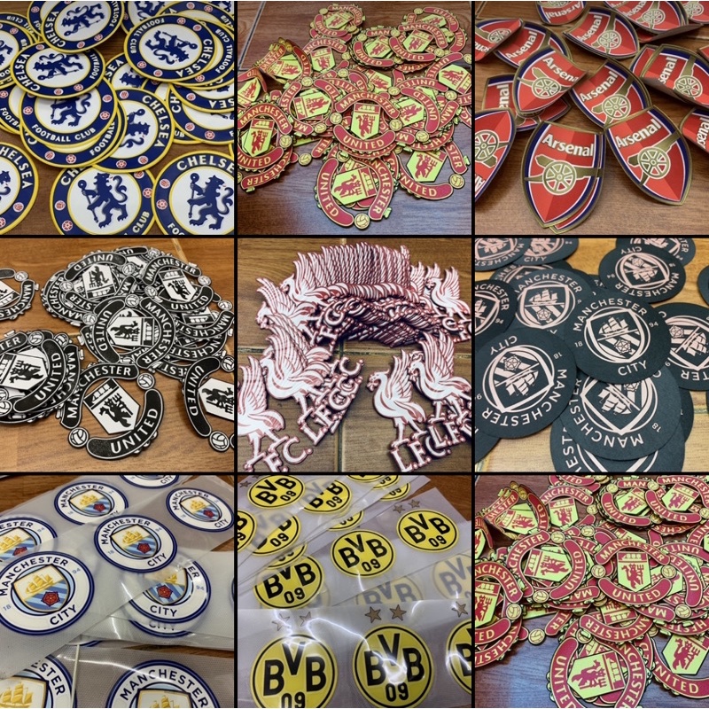 3D Logo European Top Football Club High Quality Iron On Logo | Badge ...