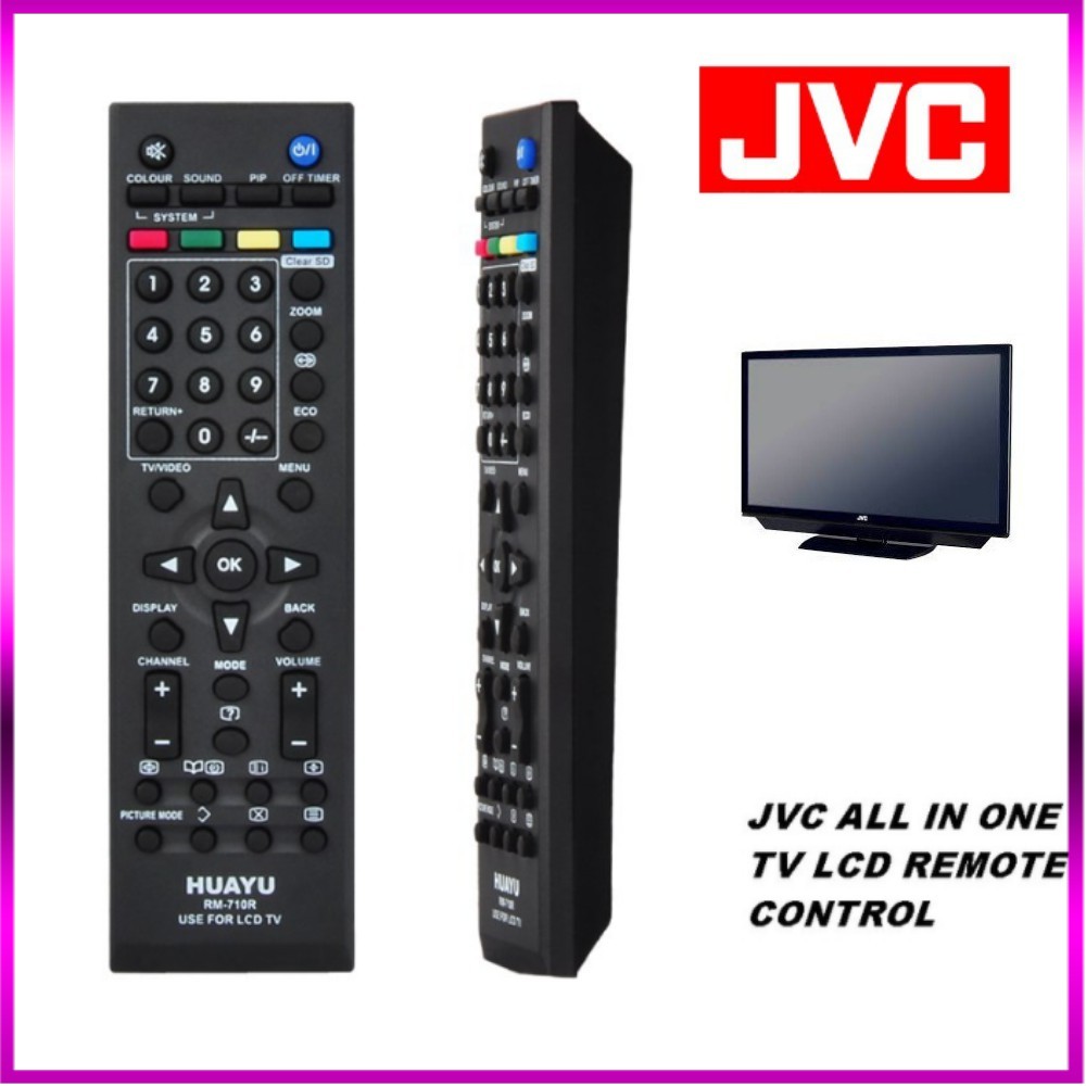 JVC LCD TV REMOTE CONTROL REPLACEMENT HUAYU (RM-710R) | Shopee Malaysia