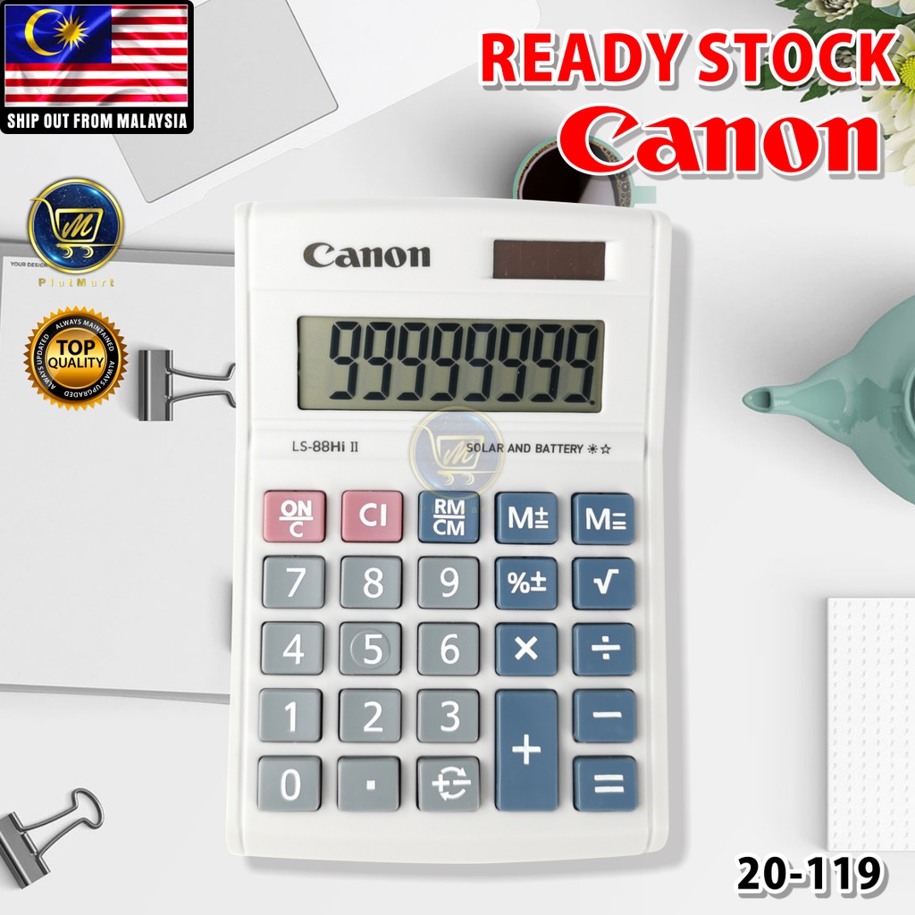PlatMart - [READY STOCK] CANON Solar Energy Calculator 8 Digits Big ...