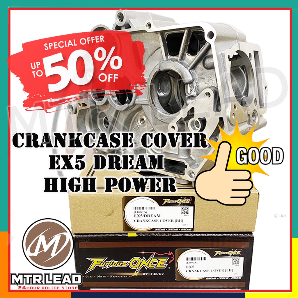 Crankcase Ex5 Dream Hi Power LH RH Engine Cover Enjin Kulit Enjin EX5 ...