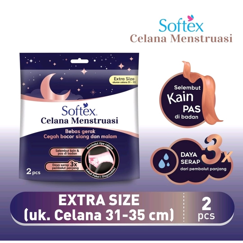 Softex Menstrual Pants All Sizes and Extra Size 2 Pcs | Shopee Malaysia