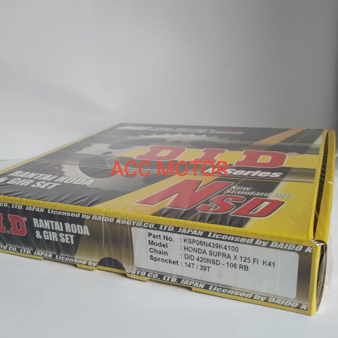 Gear Set and Wheel Chain for Honda Supra X 125 Fi - DID 420NSD K41 ...
