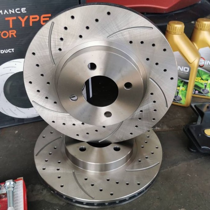 ORIGINAL TF SLOTTED & DRILLED DISC ROTOR FOR TOYOTA ESTIMA ACR50 ...