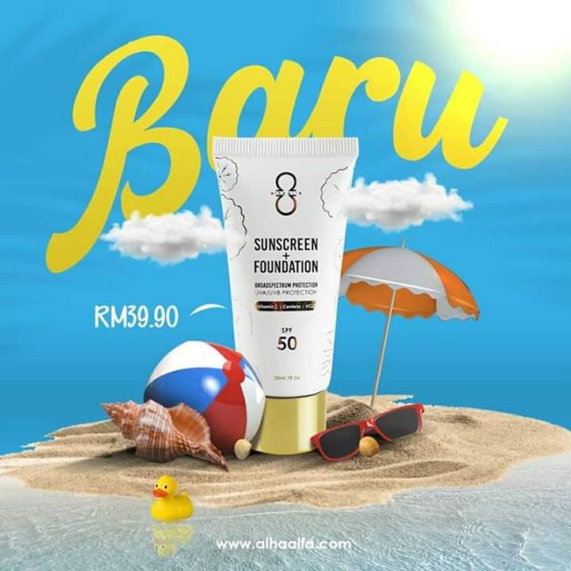 SUNSCREEN+FOUNDATION BY ALHA ALFA 💯 ORIGINAL PRODUCTS🔥 | Shopee Malaysia