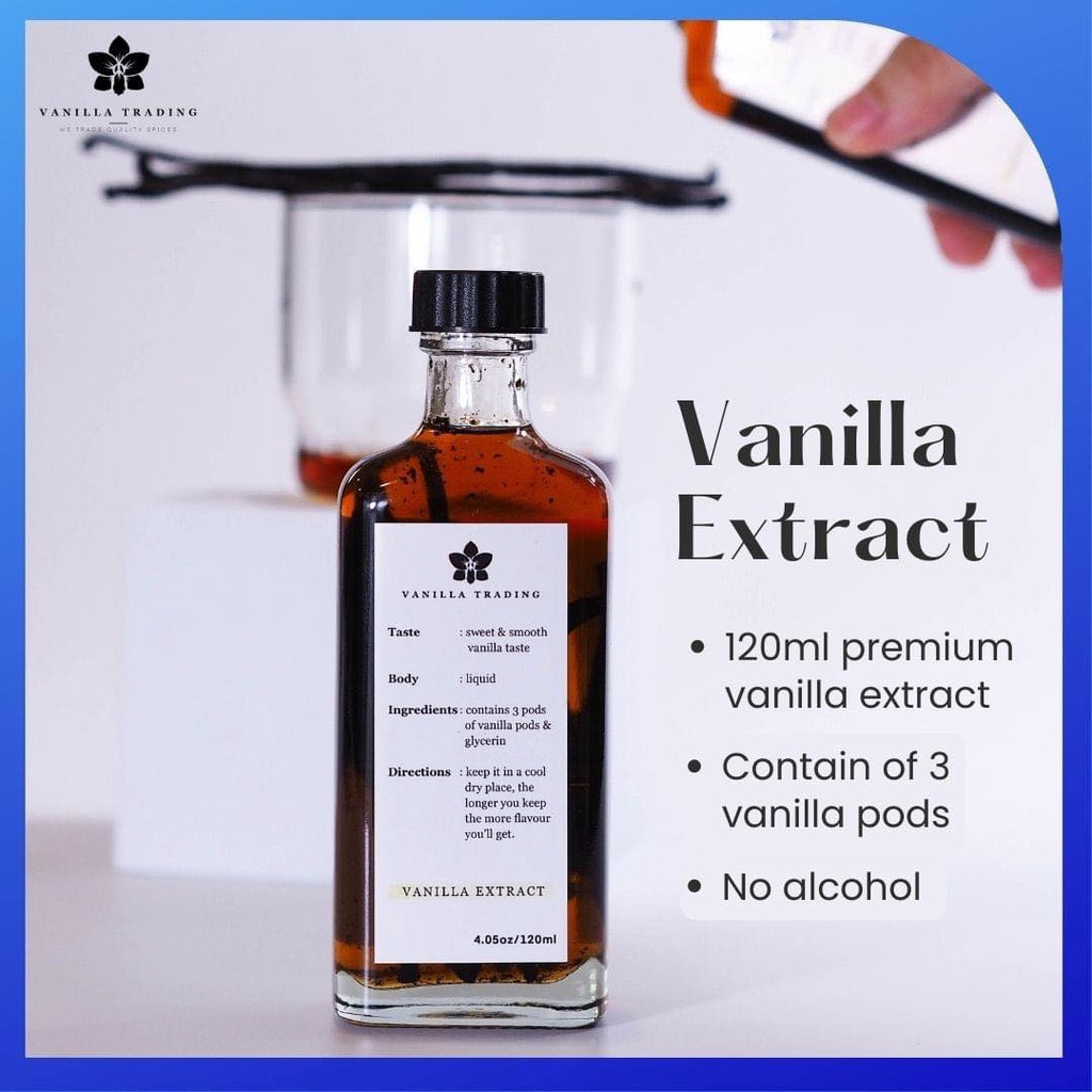VANILLA EXTRACT WITH SEEDS 120ML ( GLYCERINE BASE ) / VANILLA EXTRACT W ...